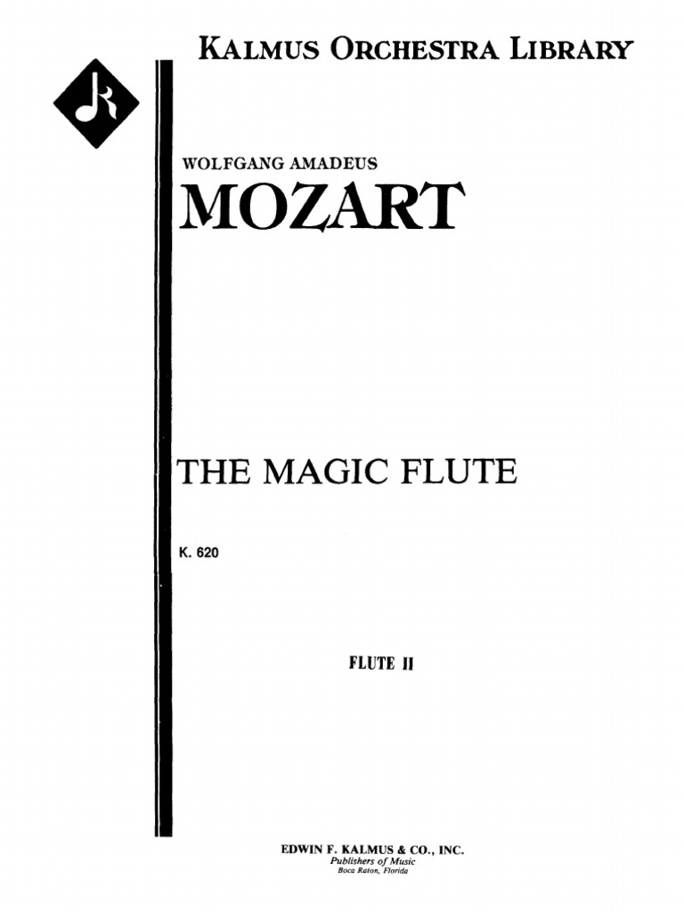 Wolfgang Amadeus Mozart, Die Zauberflöte Flute 2 | PDF