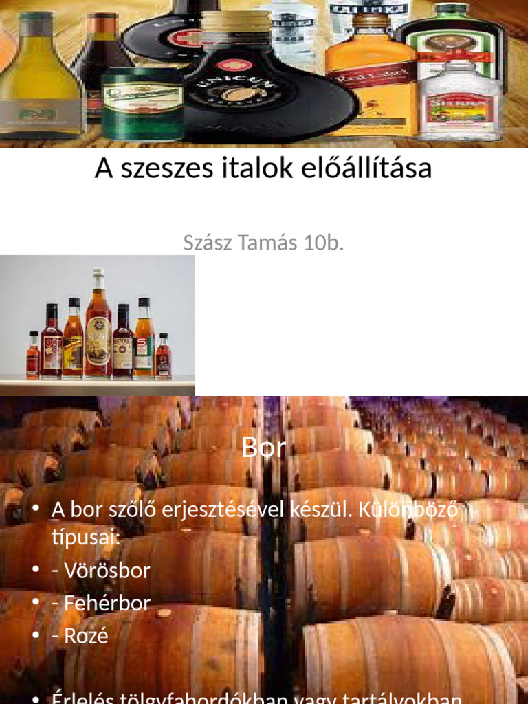Szeszes Italok Eloallitasa Prezentacio Final | PDF