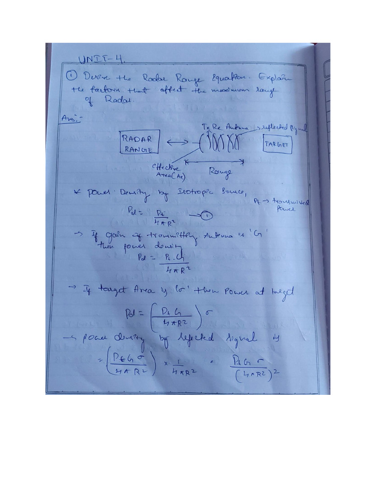 Unit 4 MWR | PDF | Radar | Electrical Engineering