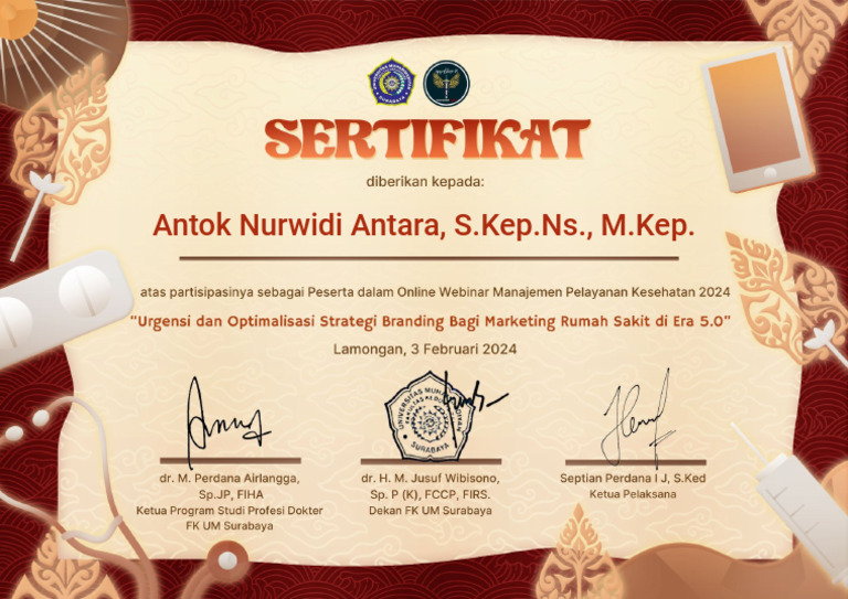 Sertifikat webinar 2024 | PDF