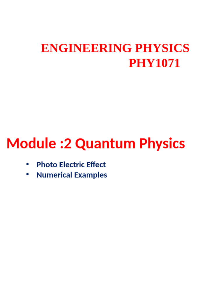 Photoelectric Effect: Concepts & Examples | PDF | Photoelectric Effect ...