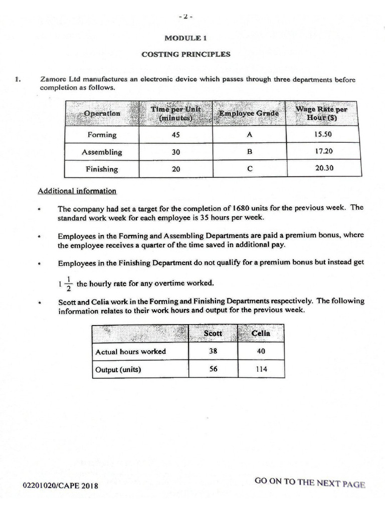 2018 No1 A Unit 2 Paper 2 | PDF