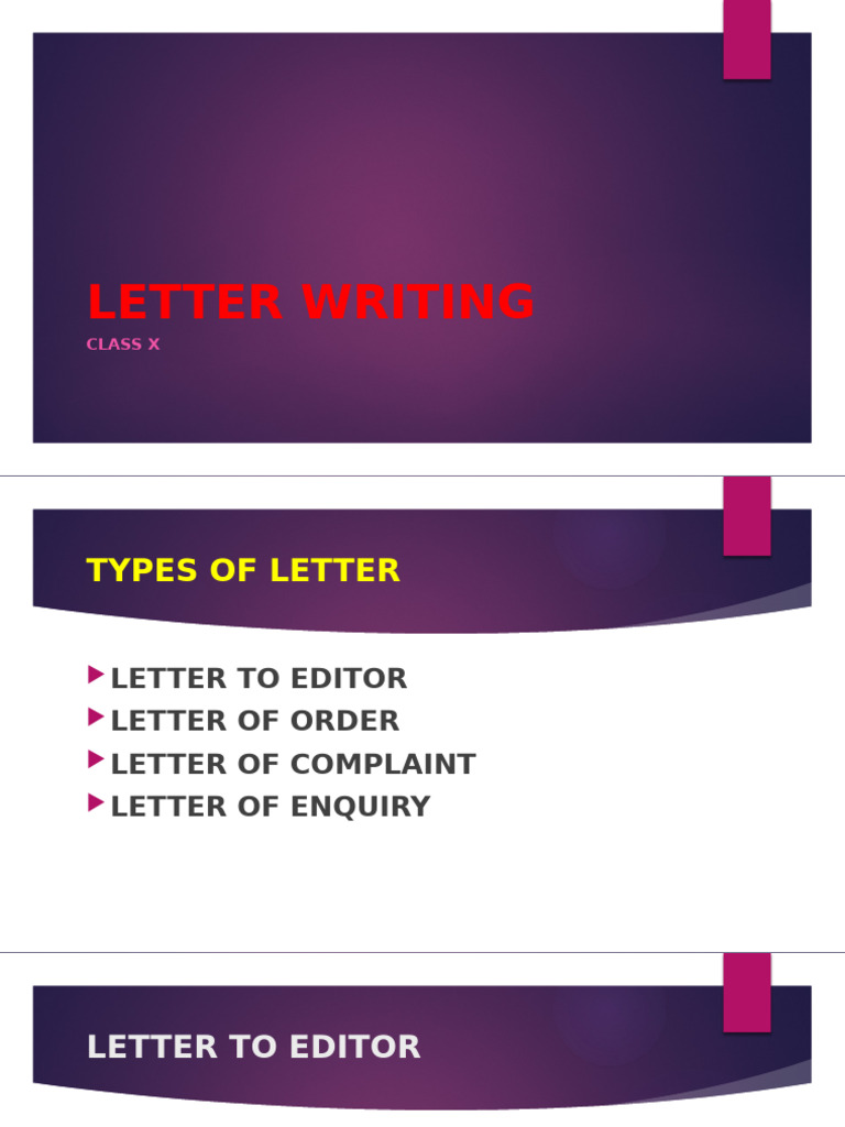 Letter Writing Guide for Class 10 | PDF | Human Communication