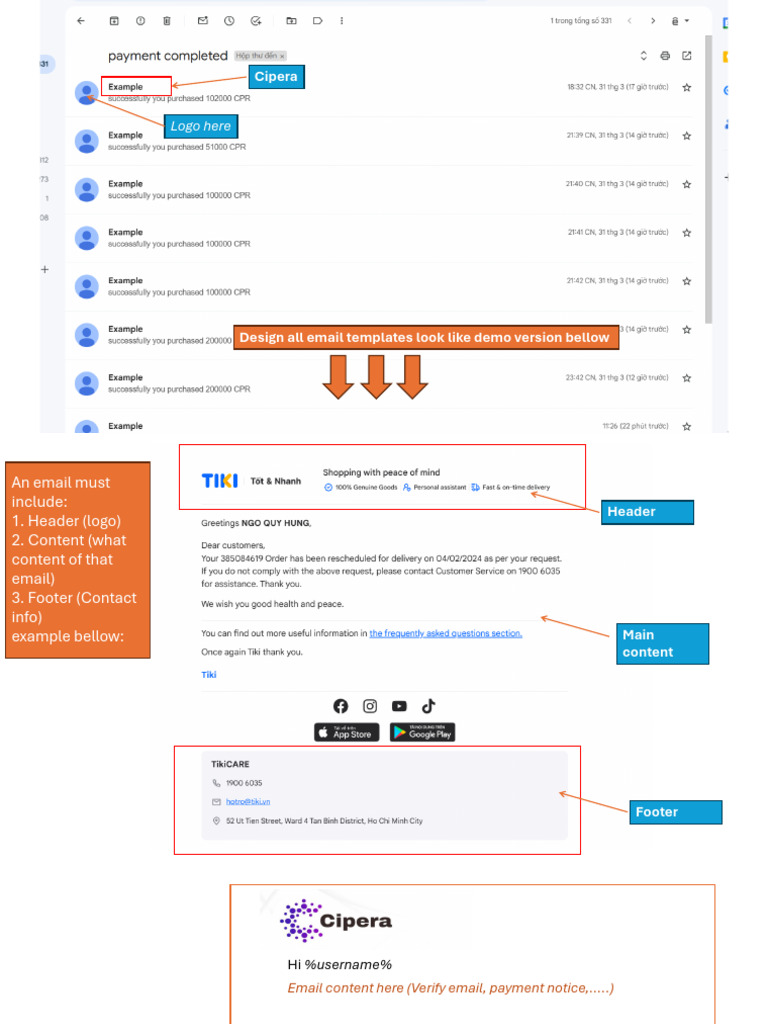 Cipera Email Templates | PDF