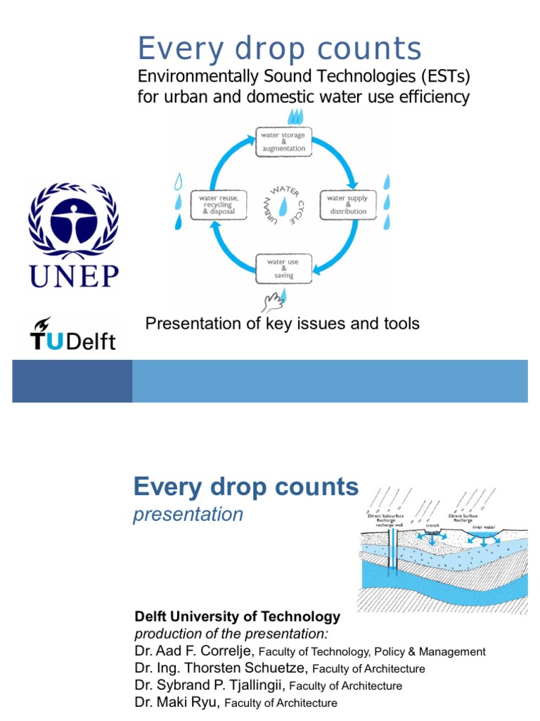 Every Drop Counts Presentation | PDF | Water Resources | Sewage Treatment