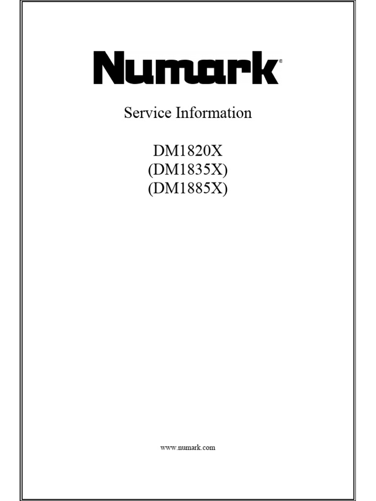 Numark dm1820x dm1835 dm1885x SCH | PDF