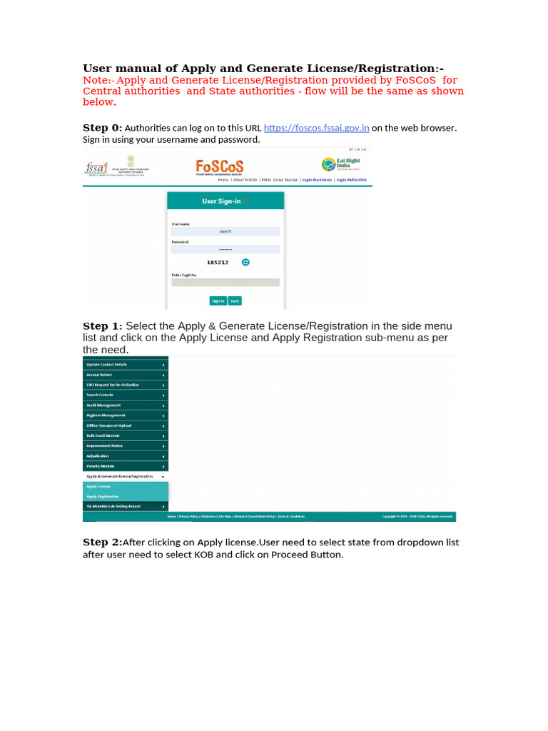 User Manual of Apply and Generate License - Registration | PDF