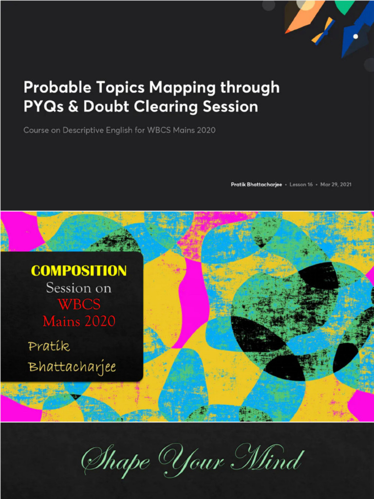 Probable Topics Mapping Through PYQs Doubt Clearing Session With Anno | PDF