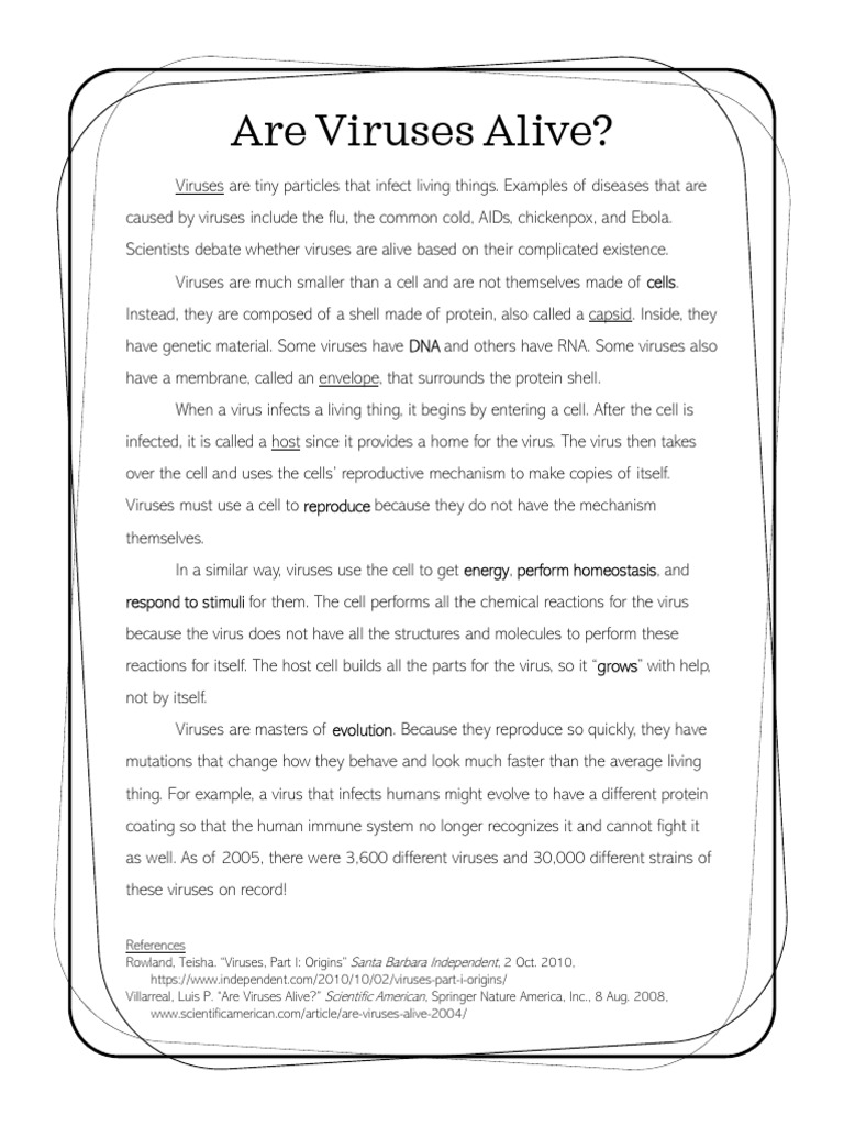 Are Viruses Living Organisms? | PDF | Virus | Cell (Biology)