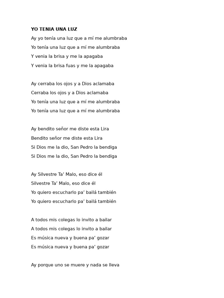 Yo Tenia Una Luz | PDF
