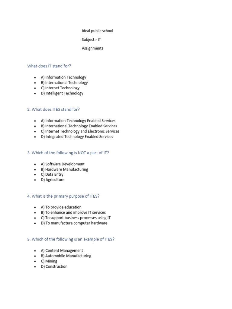 What Does IT Stand For? | PDF