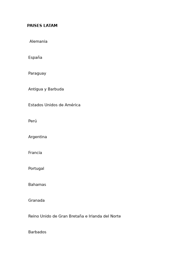 Paises Latam | PDF