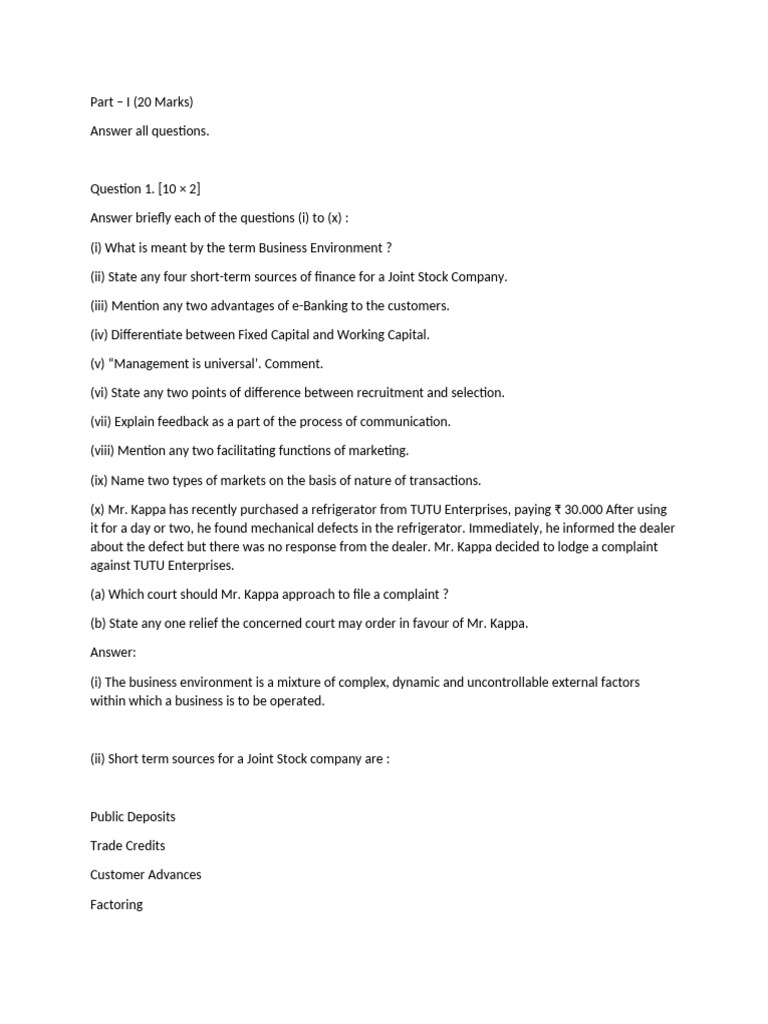 Commerce Question Paper 2023 | PDF | Marketing | Dividend