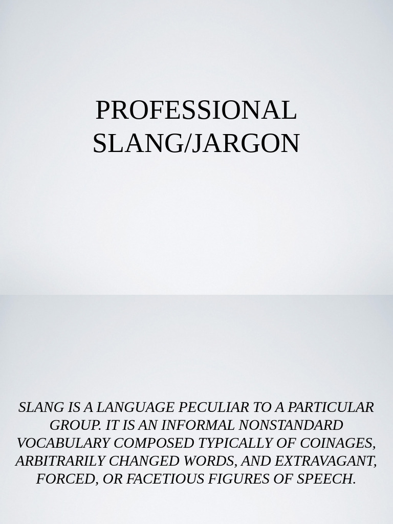 Slang Jargon | PDF | Individualized Education Program