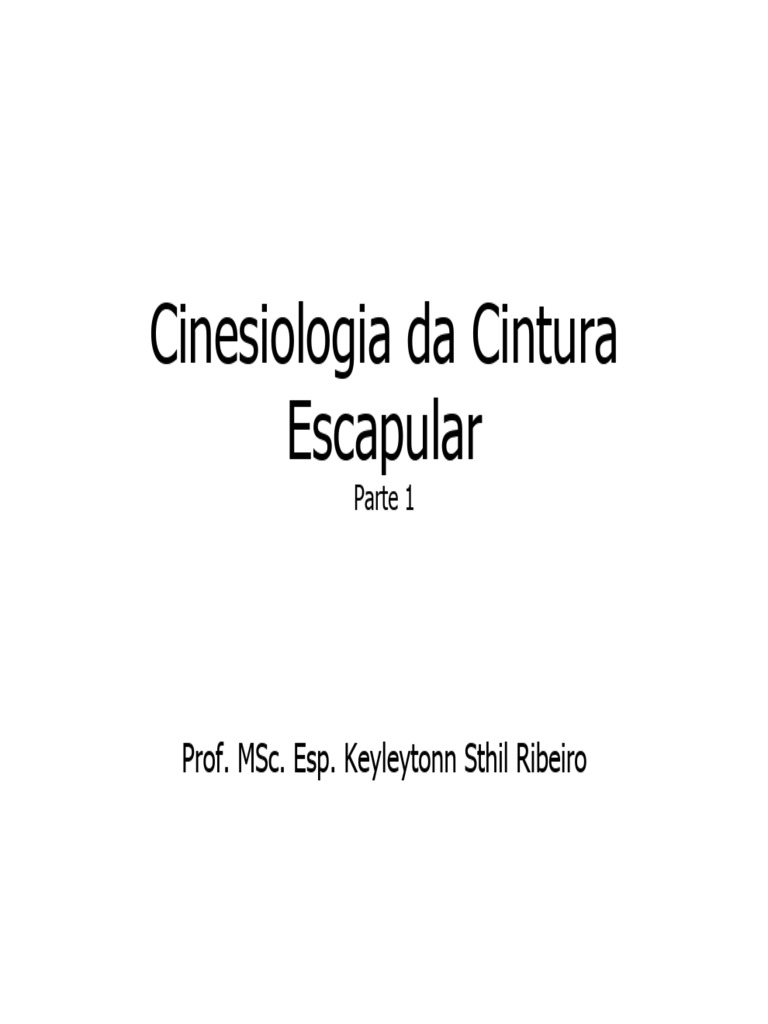 Movimentos da Cintura Escapular | PDF | Membros (anatomia) | Tecido macio