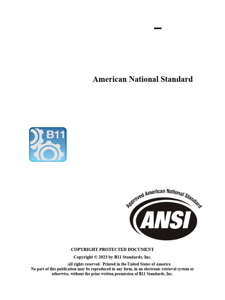 Ansi B11.0-2023 | PDF | Risk Management | Risk