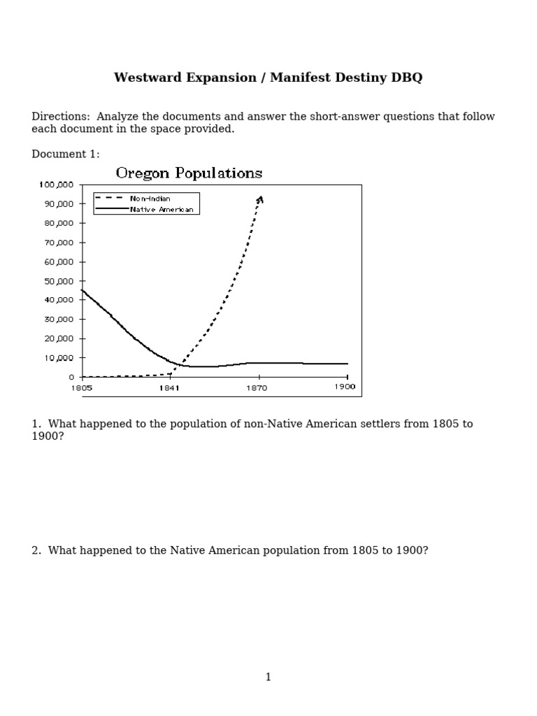 Harold Woolery III - Copy of Manifest Destiny DBQ | PDF | The United States