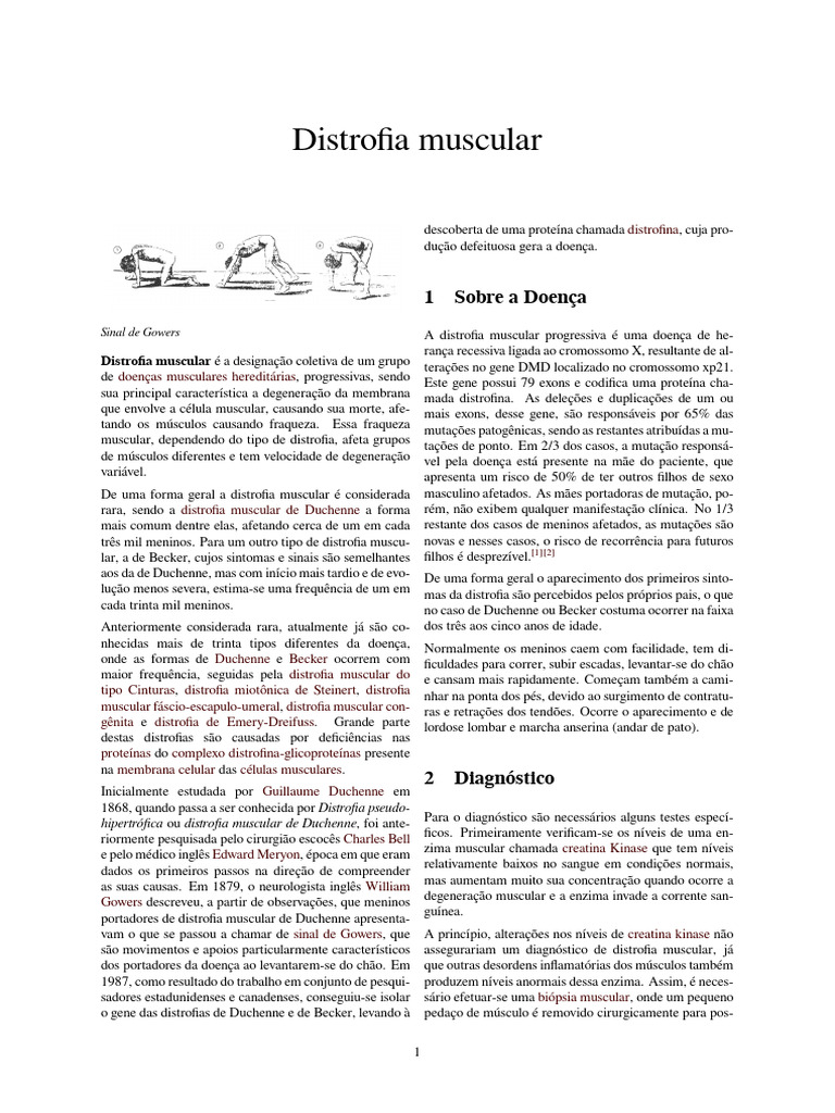 Distrofia Muscular: Duchenne e Becker | PDF | Distrofia muscular