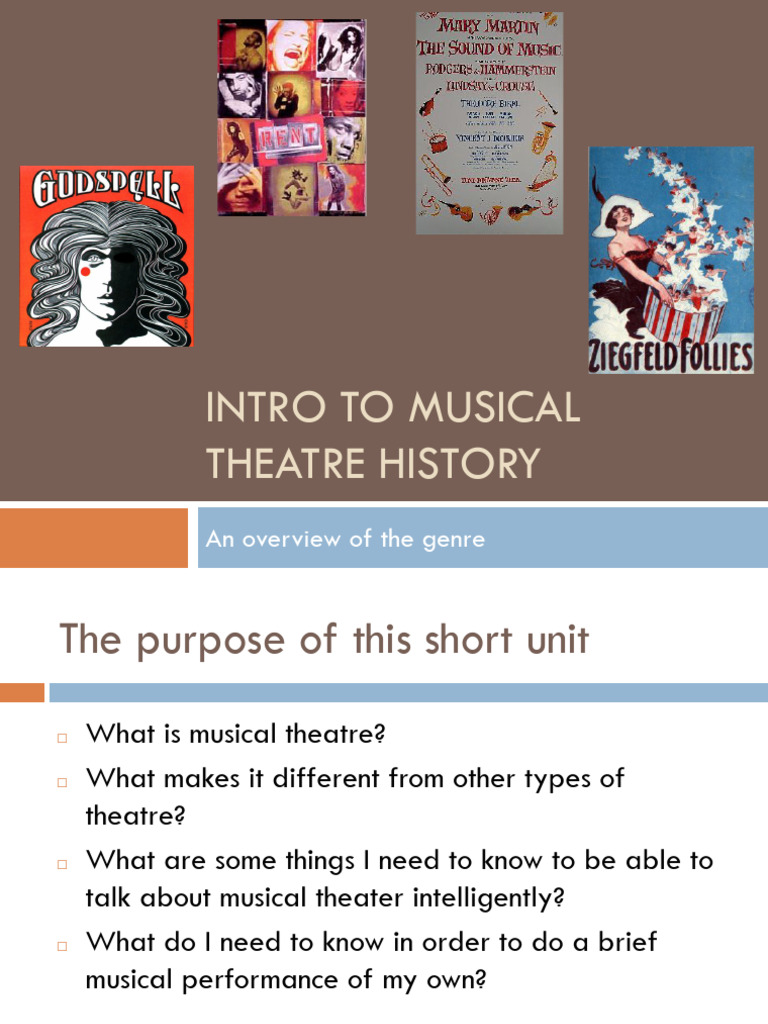 Overview of Musical Theatre History | PDF | Musical Theatre | Theatre