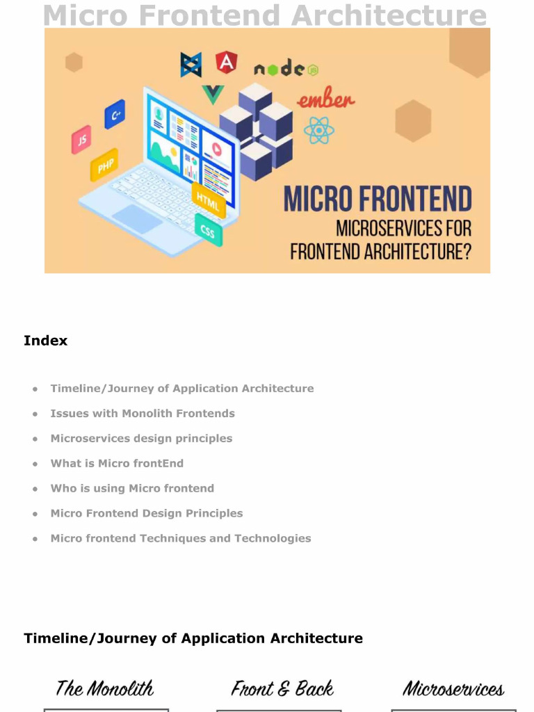 Micro Frontend Architecture - Presentation - Ssoni | PDF