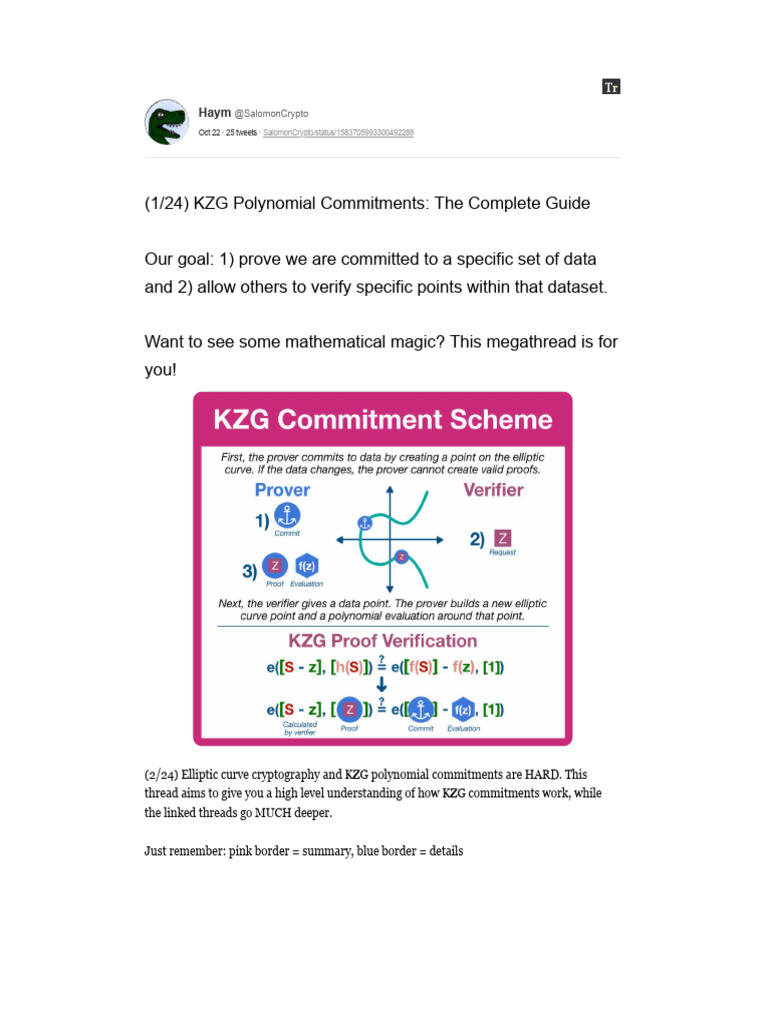 Twitter PDF 2022 10 22 - KZG - Commitment | PDF | Mathematics | Applied Mathematics