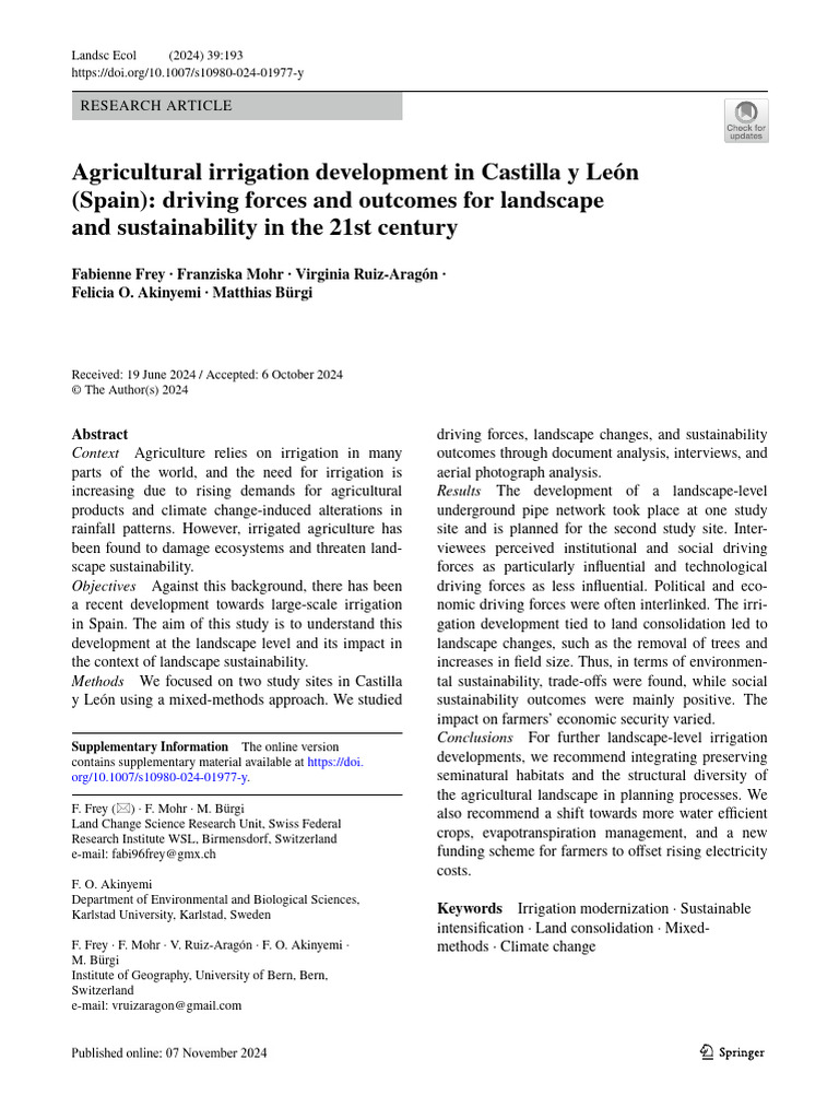 Corbello Farms: Irrigation Impact Study | PDF | Irrigation | Esri