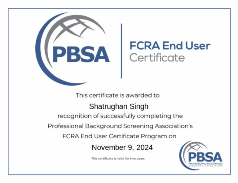 FCRA End User Certificate | PDF
