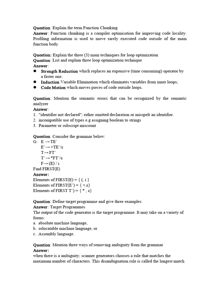 CIT-316 | PDF | Parsing | Program Optimization