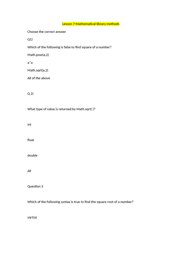 Le-7 chapterwise QA | PDF | Integer (Computer Science) | Elementary Mathematics