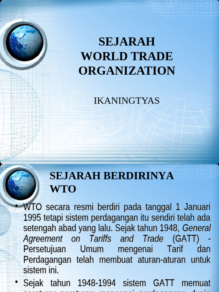 Sejarah Wto | PDF