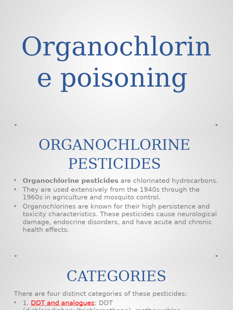 Organochlorine Poisoning 135 | PDF