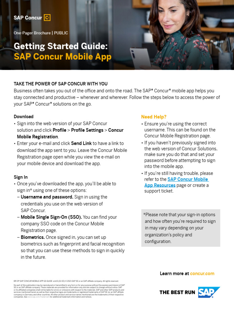 GettingStartedGuide SAPConcurMobile | PDF | Authentication | Computing
