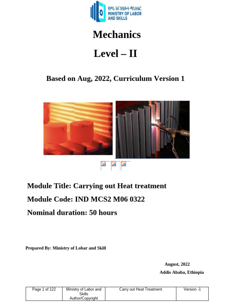 M06 Carry Out Heat Treatment | PDF | Heat Treating | Steel