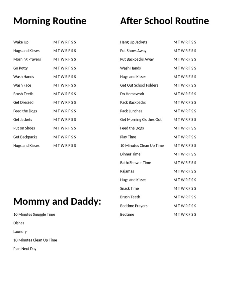 Morning Routine | PDF