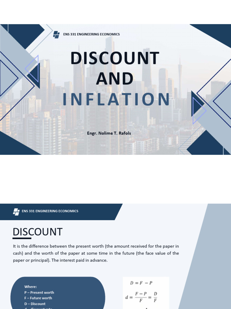 Discount and Inflation | PDF | Inflation | Interest