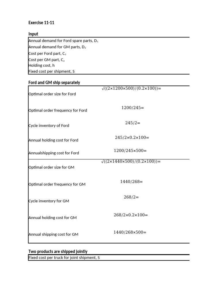 Exercise 2 Solution | PDF | Business Economics | Production And Manufacturing