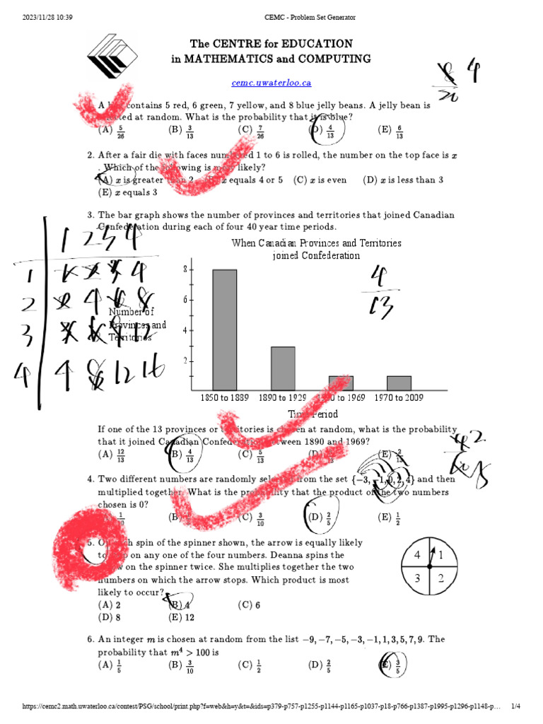概率题库 | PDF | Probability | Discrete Mathematics