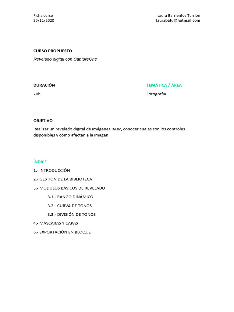 Curso 10 - Revelado Digital Con Capture One | PDF