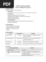 LOR-1 Peer Pressure Grade 7 | PDF | Teachers | Learning