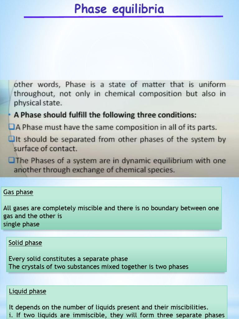 Phase Chemical Eng. | PDF | Phase Rule | Phase (Matter)