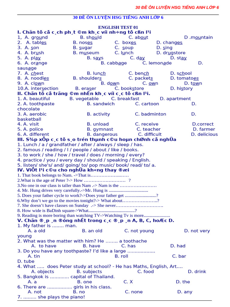 30 de HSG Anh 6 Hay | PDF