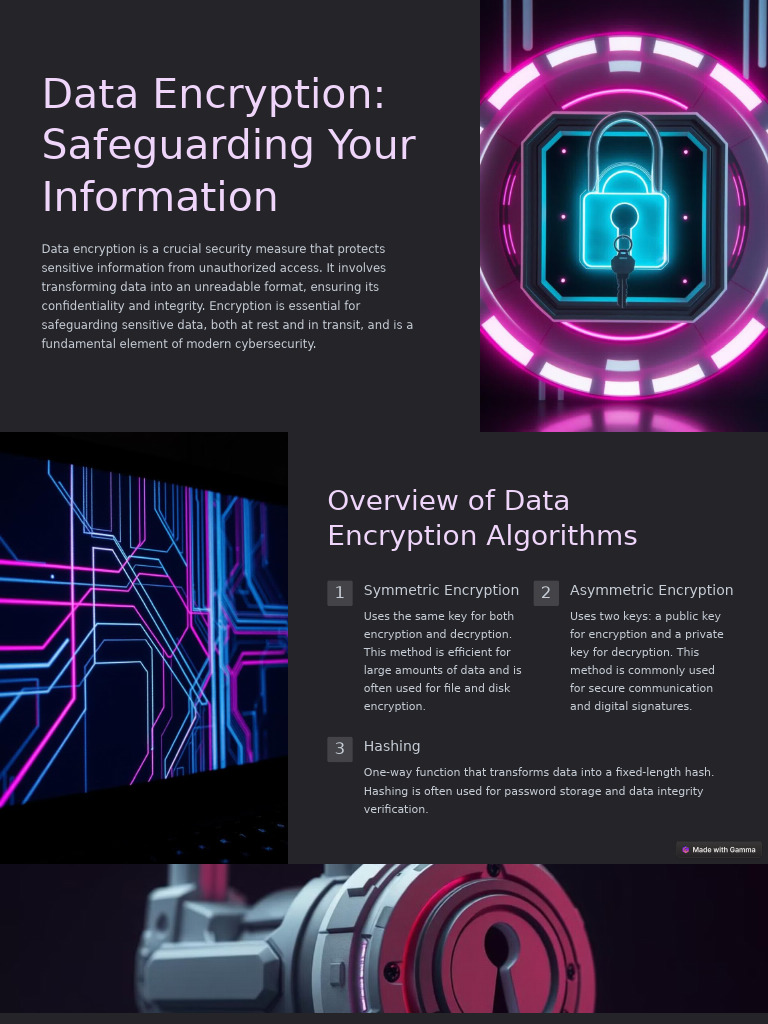 Data Encryption Safeguarding Your Information[1] | PDF | Key (Cryptography) | Encryption