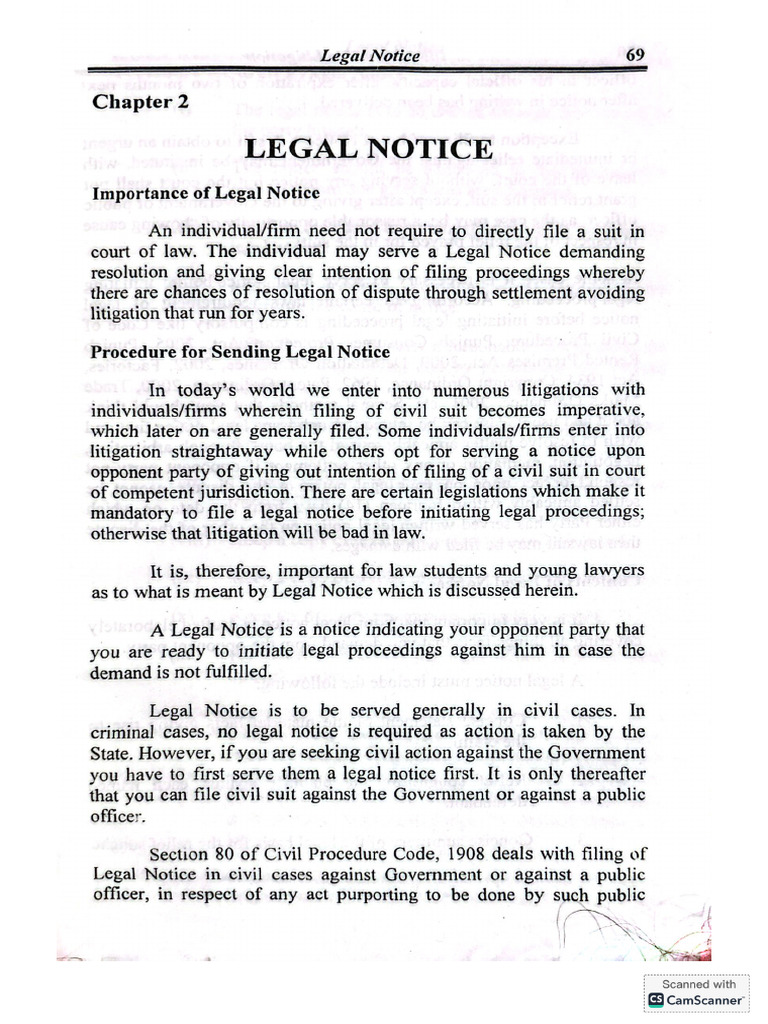 Legal Notice Notes | PDF