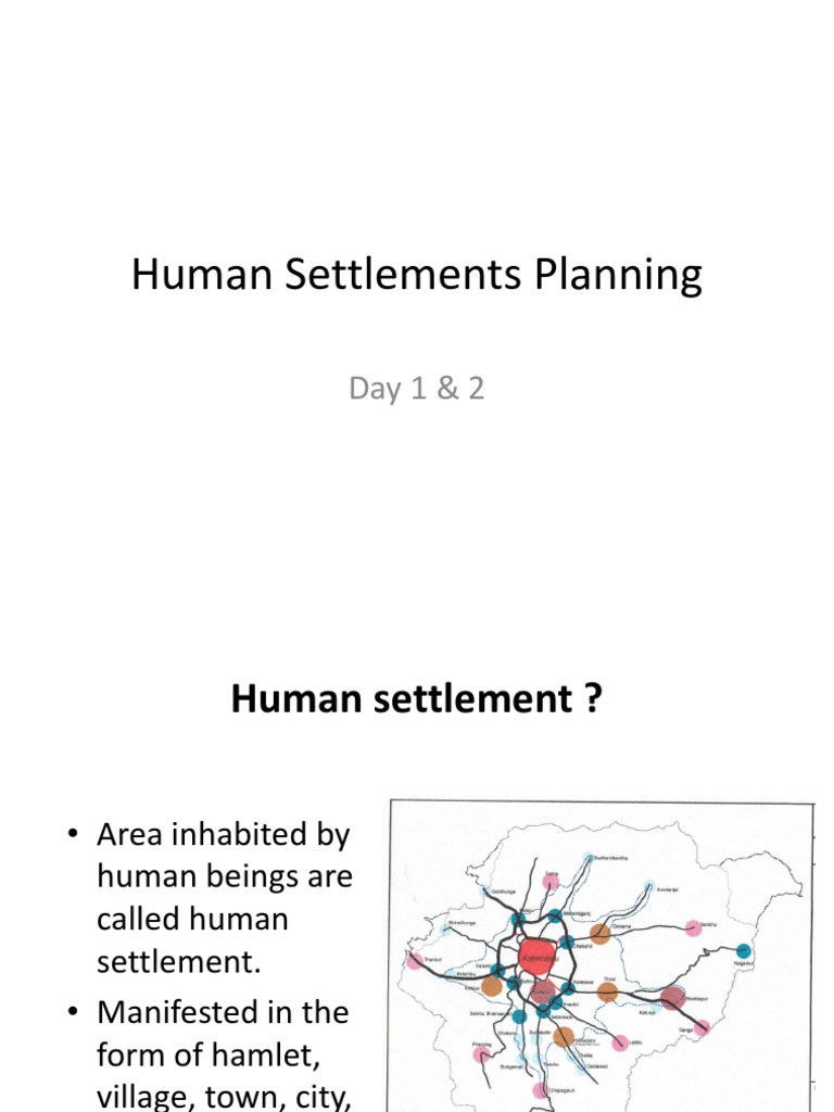 Human Settlements Planning Day-1&2 | PDF | Economics | Sociology