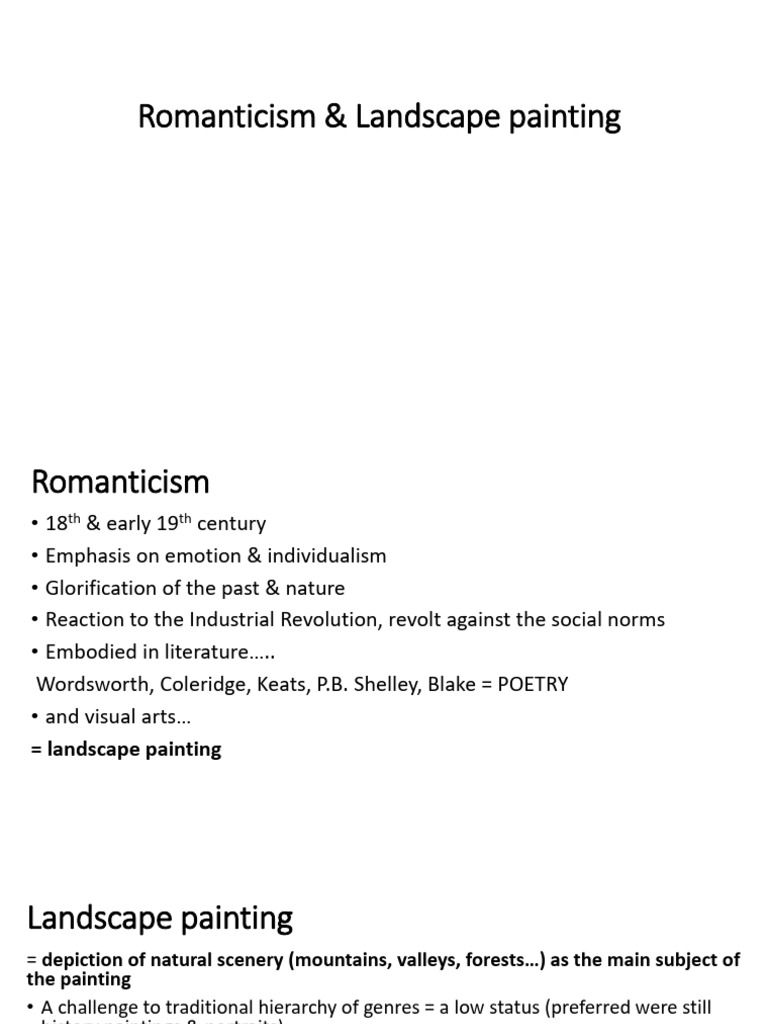 Romanticism in Landscape Painting | PDF | Landscape | Landscape Painting