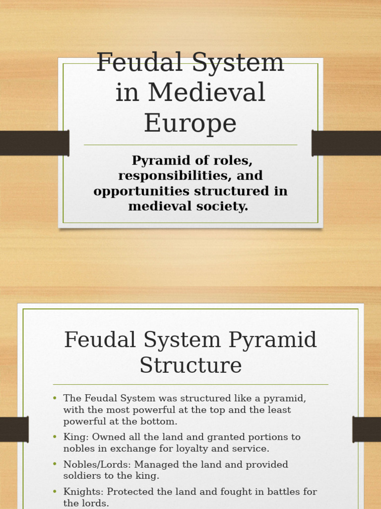 Feudal System Pyramid in Medieval Europe | PDF