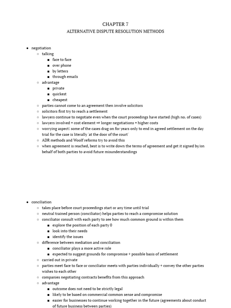 ELS CHAPTER 7 | PDF | Arbitration | Mediation