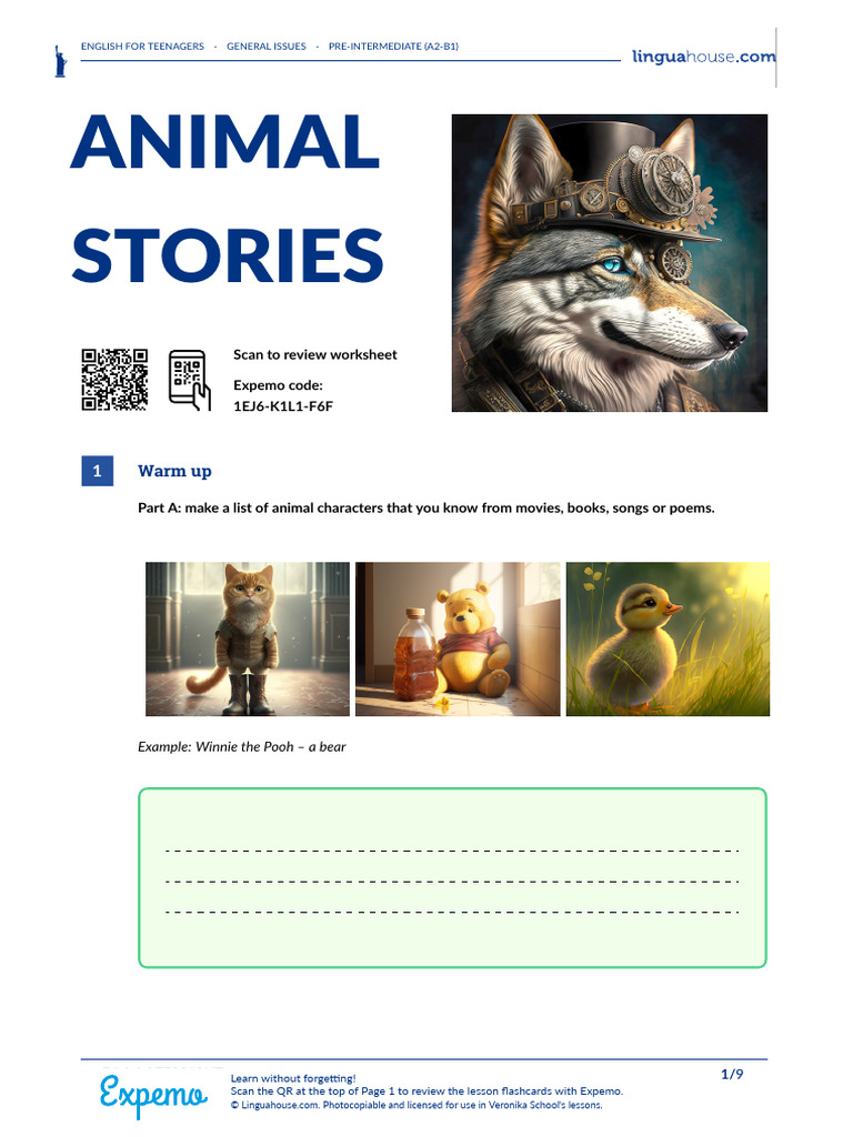 Animal Stories for English Learners | PDF | Linguistics