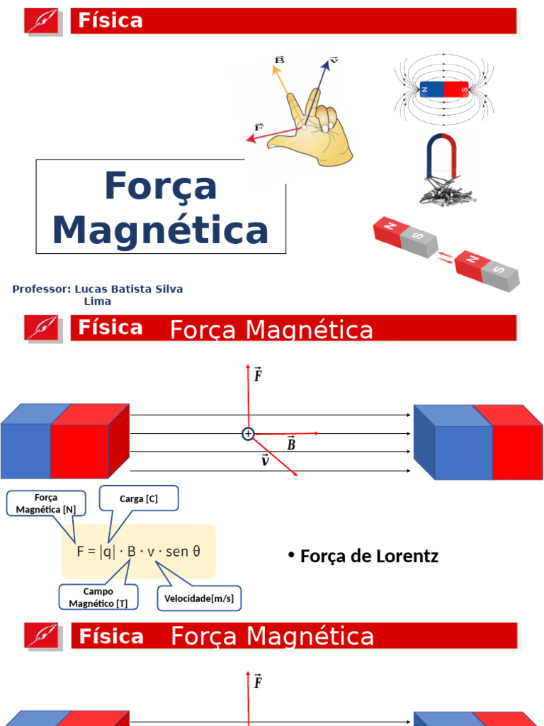 Força Magnética: Conceitos e Aplicações | PDF | Magnetismo | Campo ...