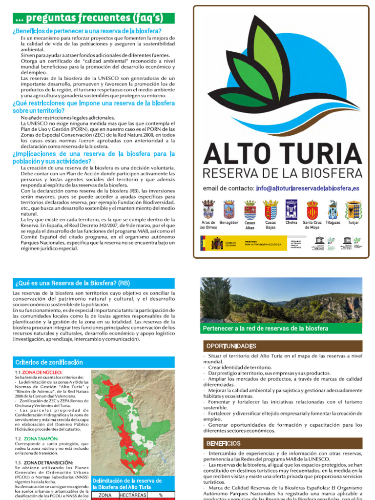 Alto Turia - Reserva de La Biosfera | PDF
